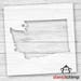Washington State Outline Stencil | Home State Stencil | Washington ...