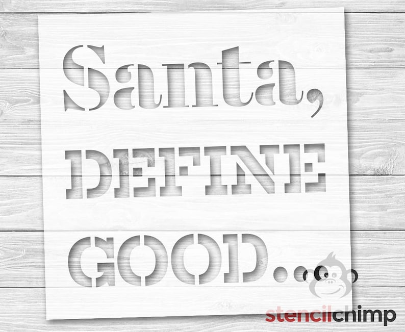 Santa, Define Good Stencil | Christmas Stencil | Santa Stencil ...