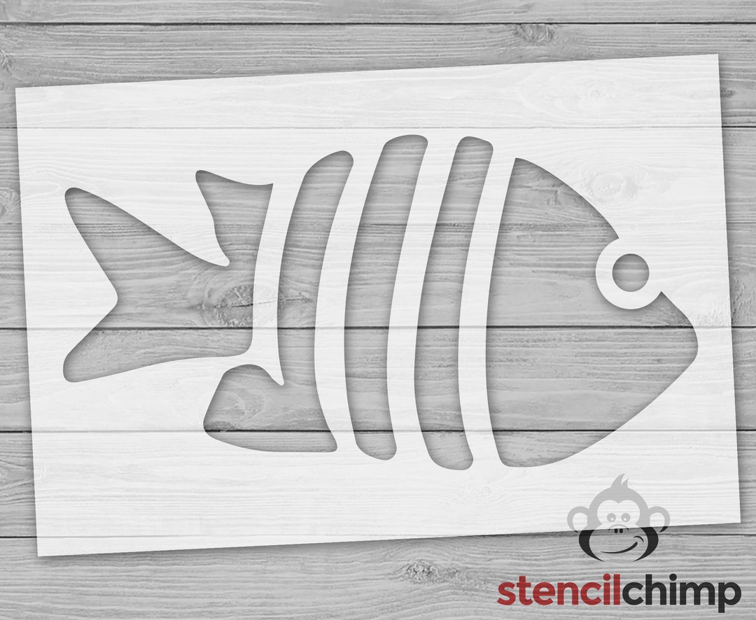 Stencil, Striped Fish Stencil, Tropical Stencil for Wood Sign, Beach ...