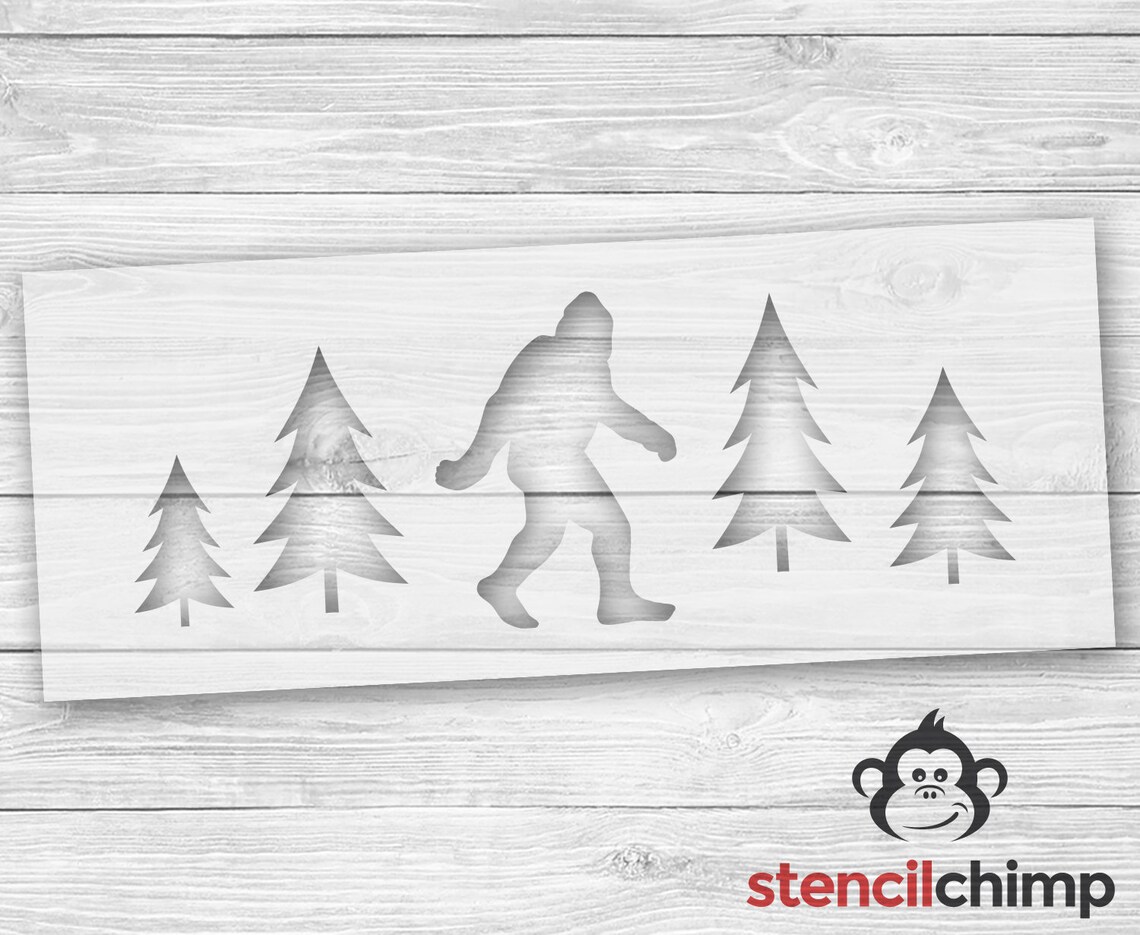 Sasquatch Stencil | Funny Stencil | Yeti Stencil | Big Foot Stencil ...