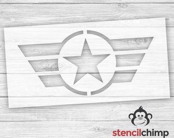 United States US Army 50 Stars Flag Union Stencil Template - Etsy