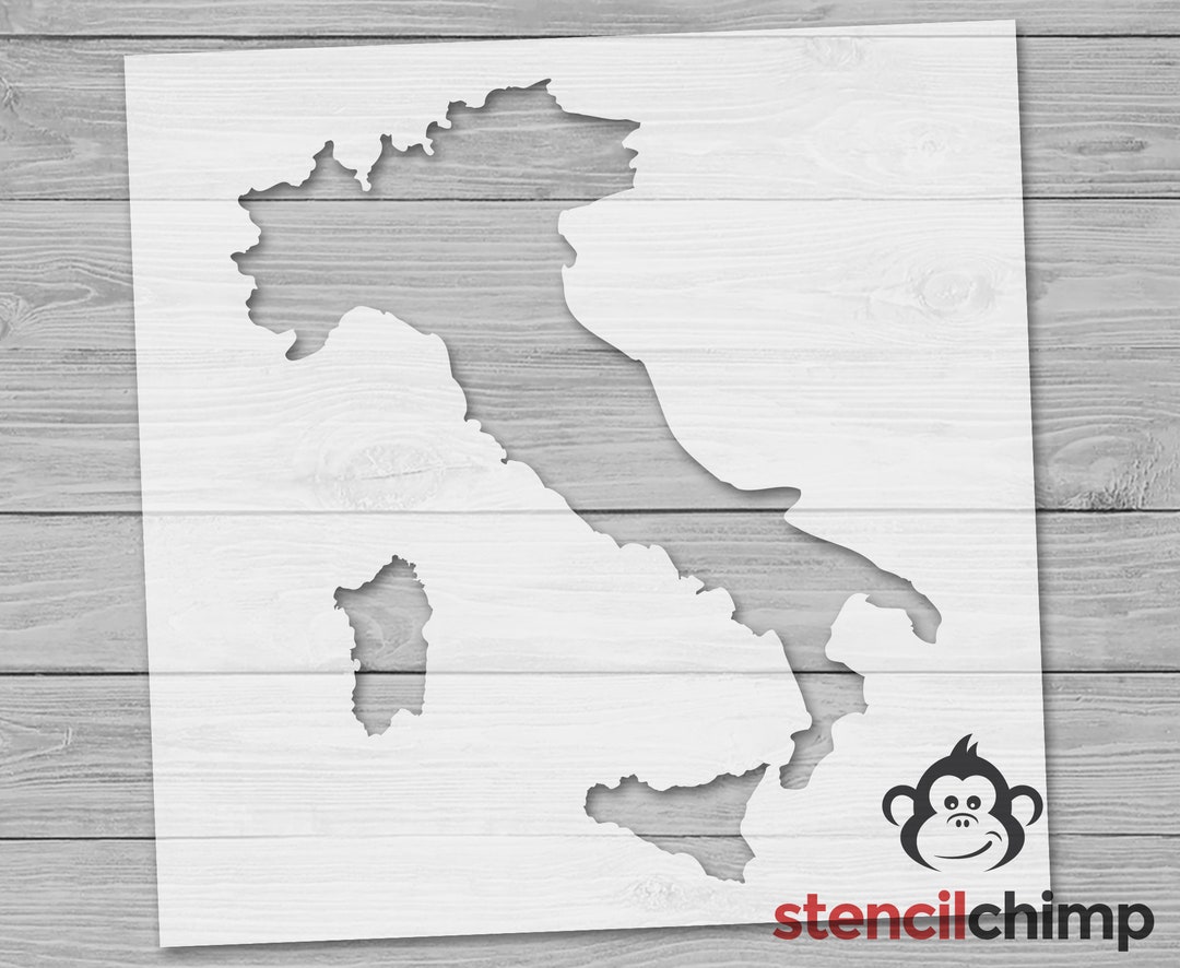 Stencil, Italy Silhouette Stencil, Country Stencil, World Map Stencil ...
