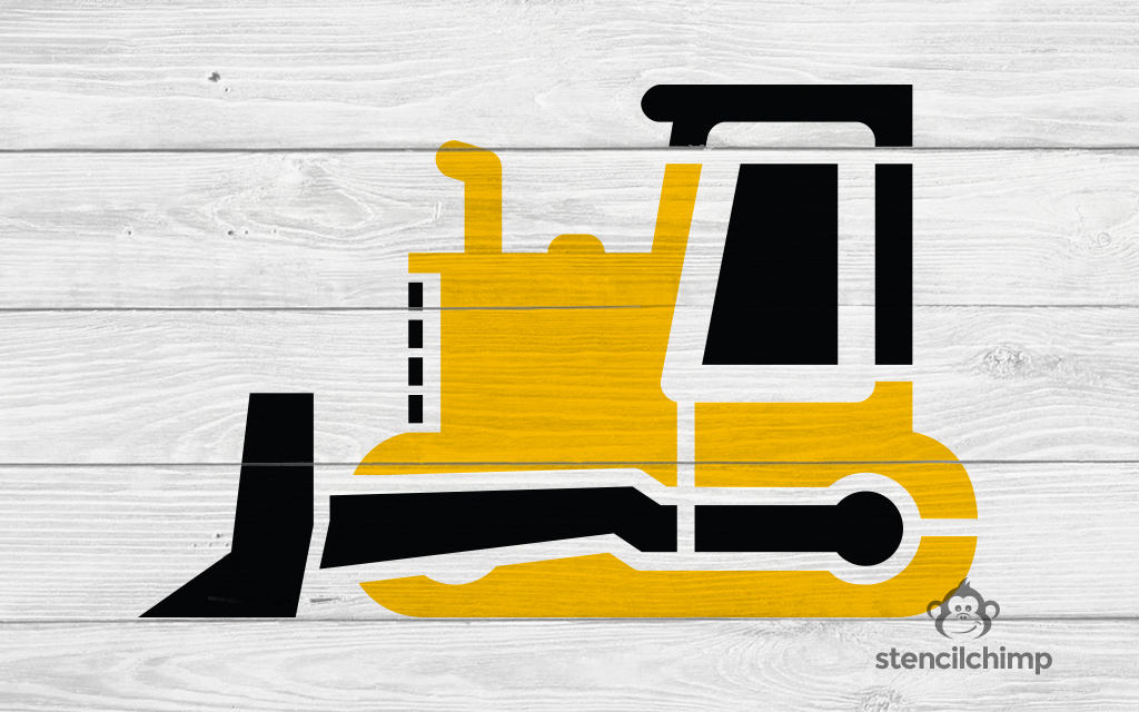 Bulldozer Stencil Construction Vehicle Stencil Boy Room | Etsy