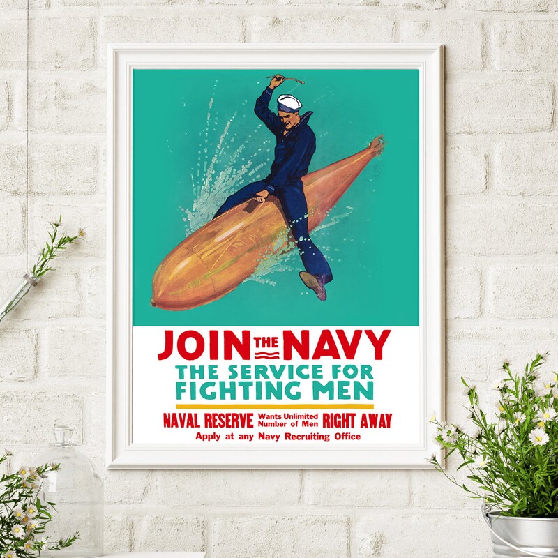 Navy Poster - Etsy