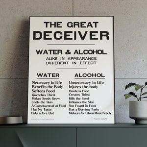 Vintage Bar Poster ALCOHOL PROHIBITION POSTER Whisky Beer, Bar Art ...