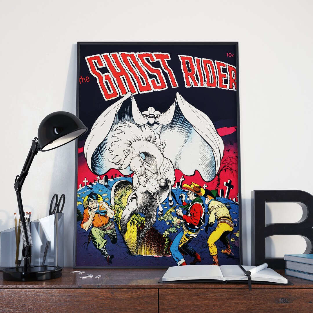 Vintage Western Poster - Ghost Rider, Cowboy Poster With Haunted ...