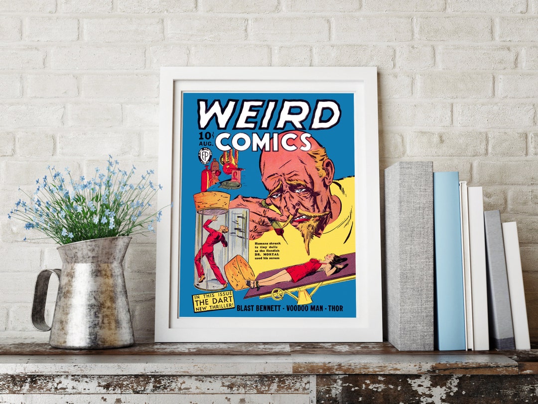 VINTAGE HORROR POSTER Weird Comics Science Fiction Poster or Canvas ...