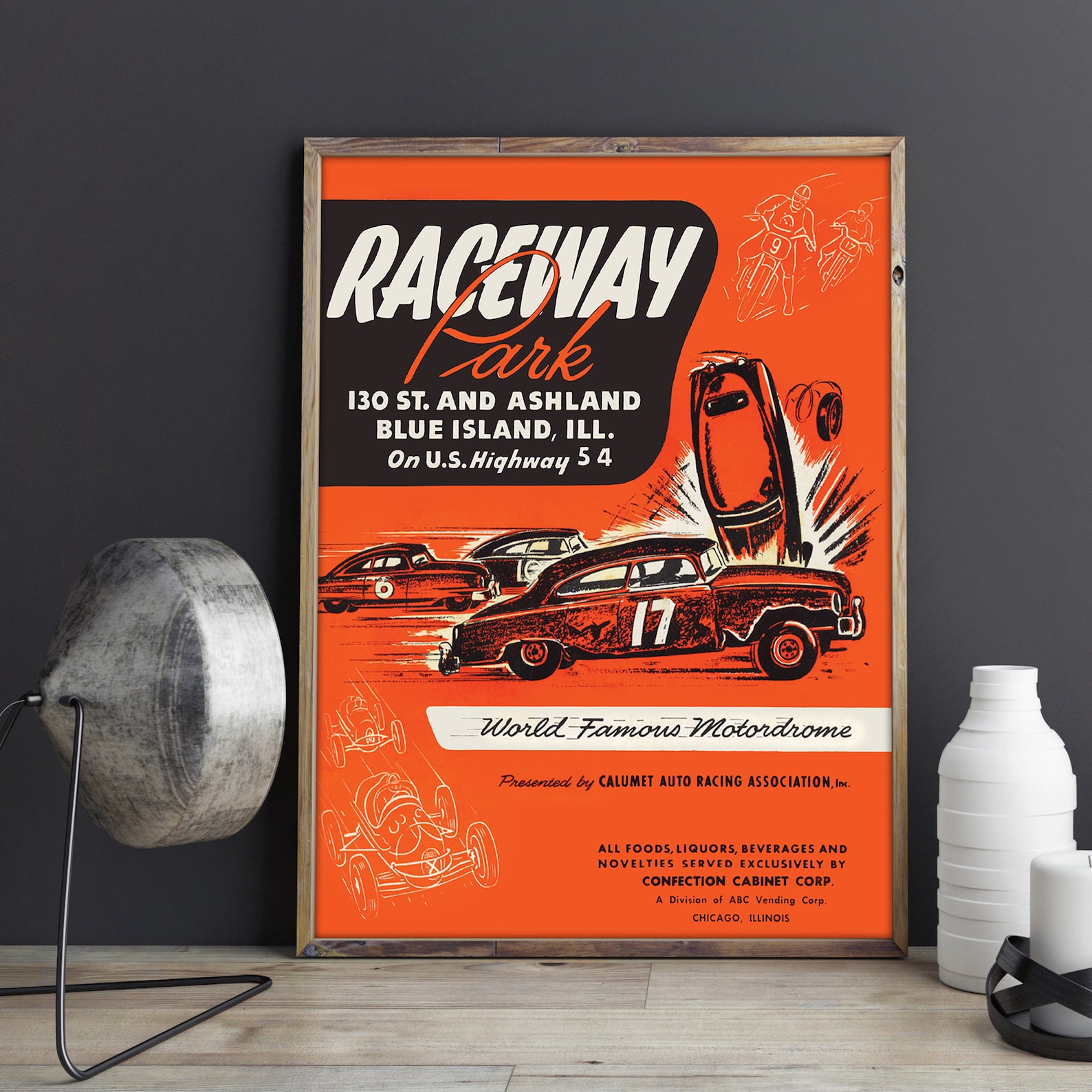 VINTAGE RACING POSTER Auto Racing Vintage Dirt Track Auto - Etsy