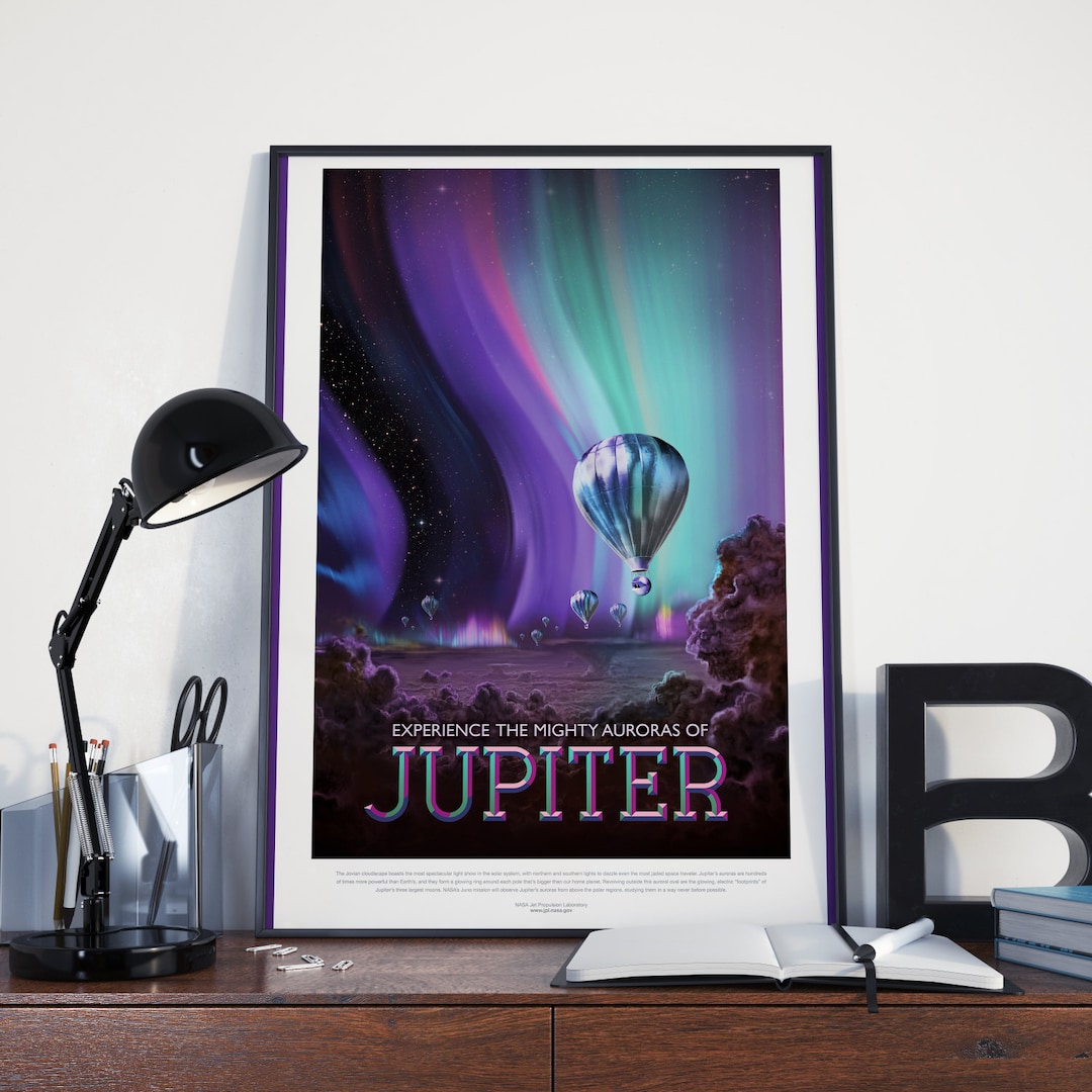 SPACE TRAVEL POSTER - Jupiter Art Print, Space Exploration Poster ...