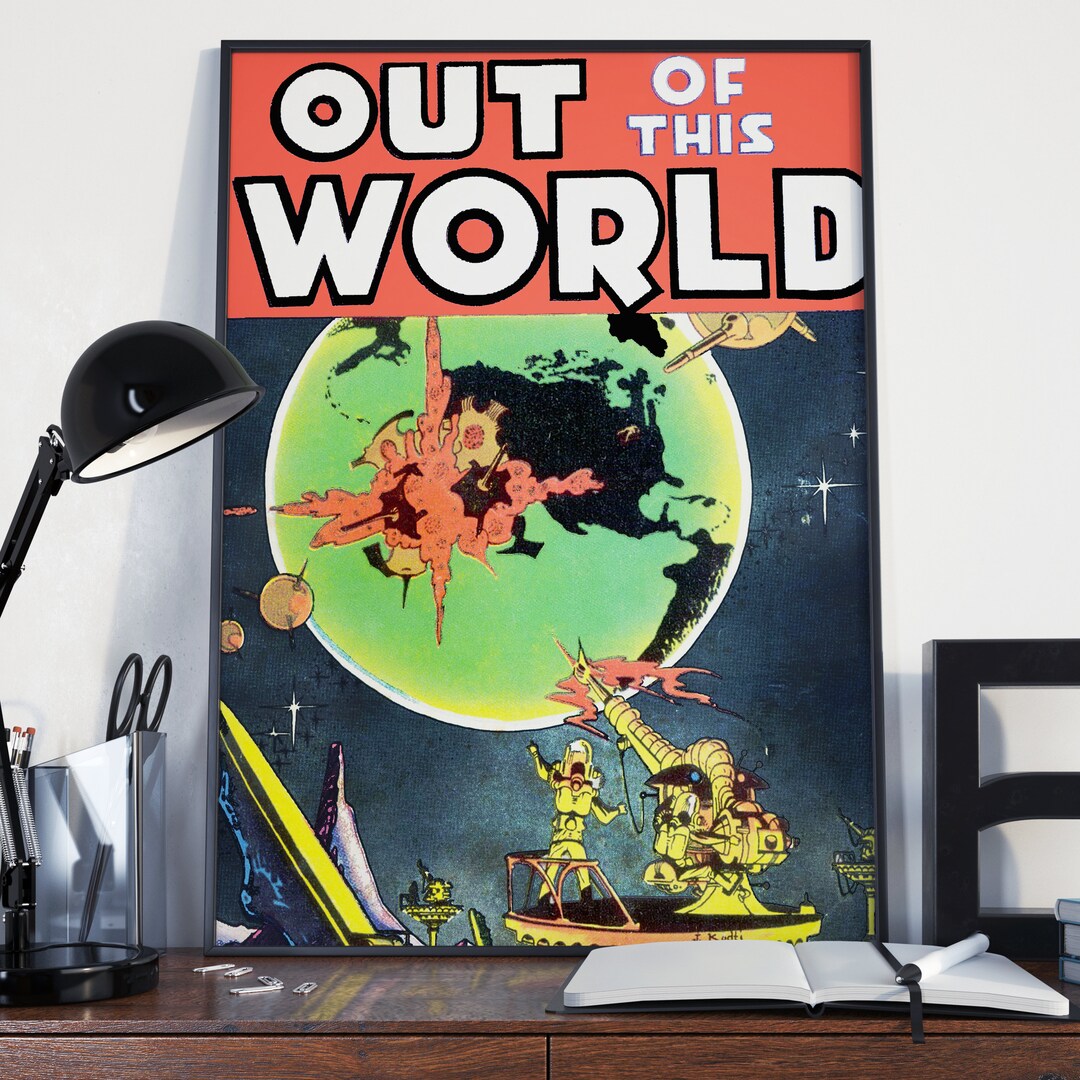 VINTAGE SCIENCE FICTION Poster - Out of This World Art Print. Comic ...