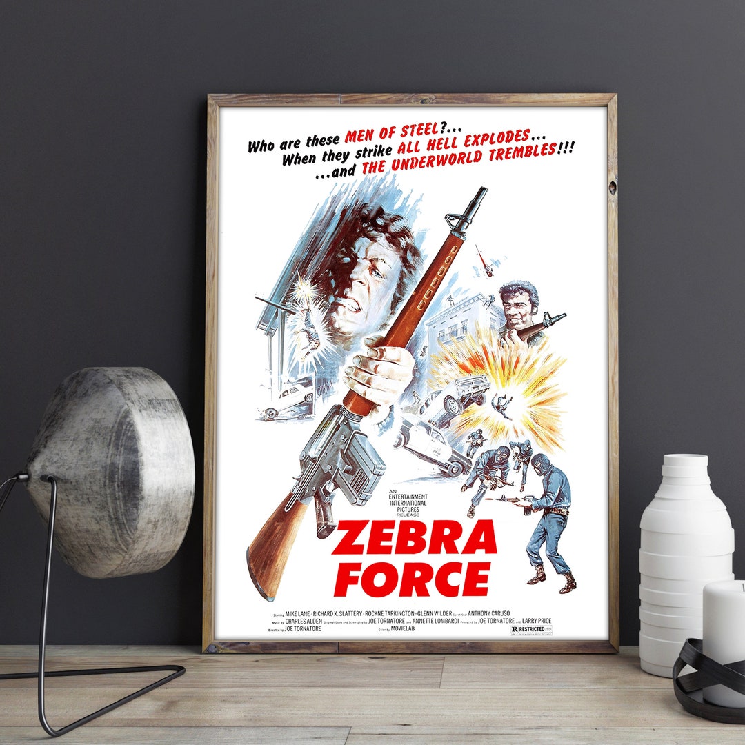 VINTAGE ACTION MOVIE Poster or Canvas Print, Vintage Action / Thriller ...