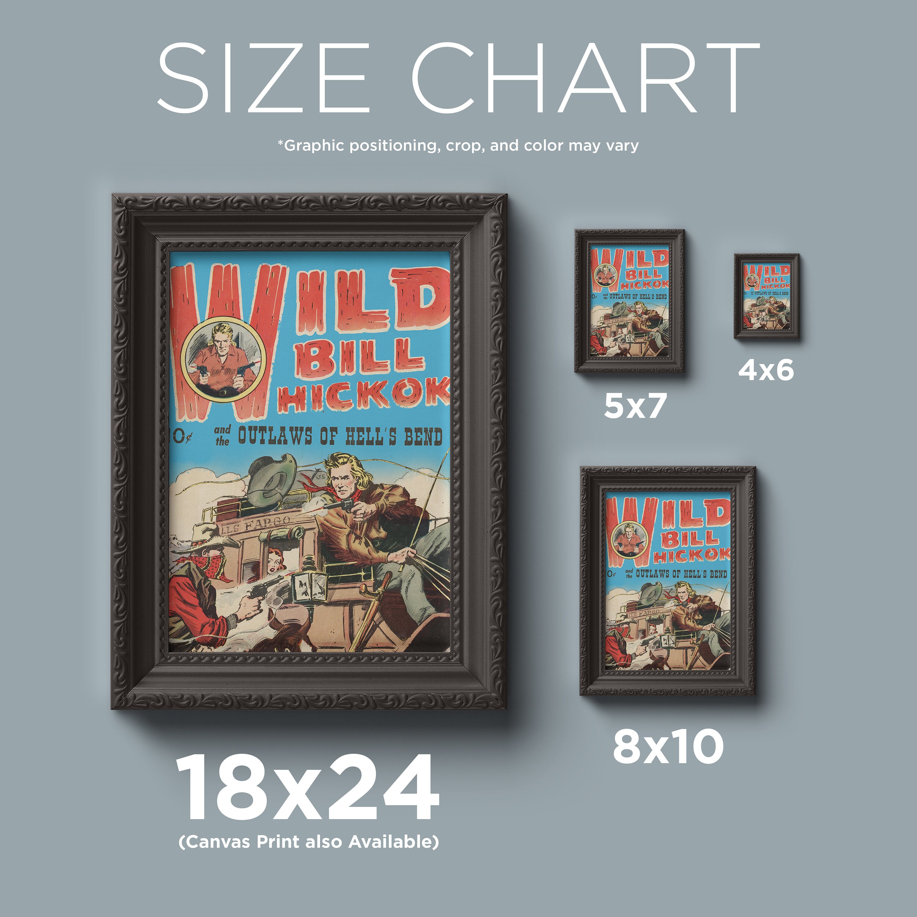 Vintage Western Poster - Wild West Bill Hickok Cowboy Poster, Western ...