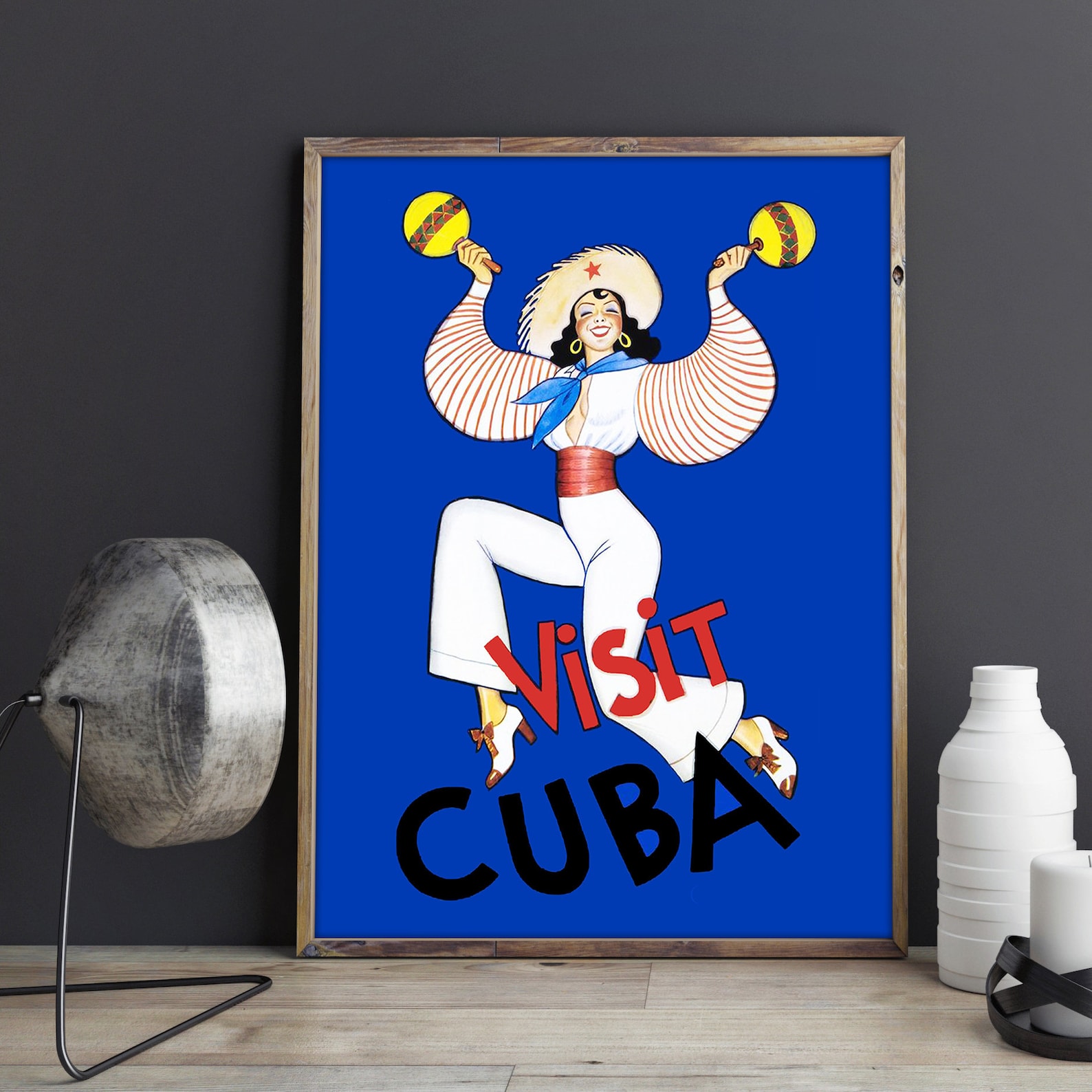 Vintage Cuba Travel Poster - 70's Bright Colors, Havana Cuba Travel ...