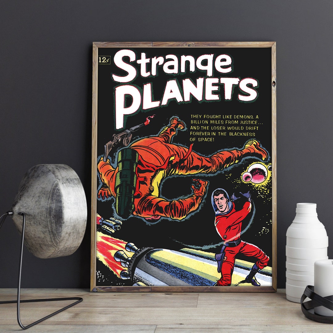 VINTAGE SCIFI COMIC Poster Home Decor Science Fiction Poster Print ...