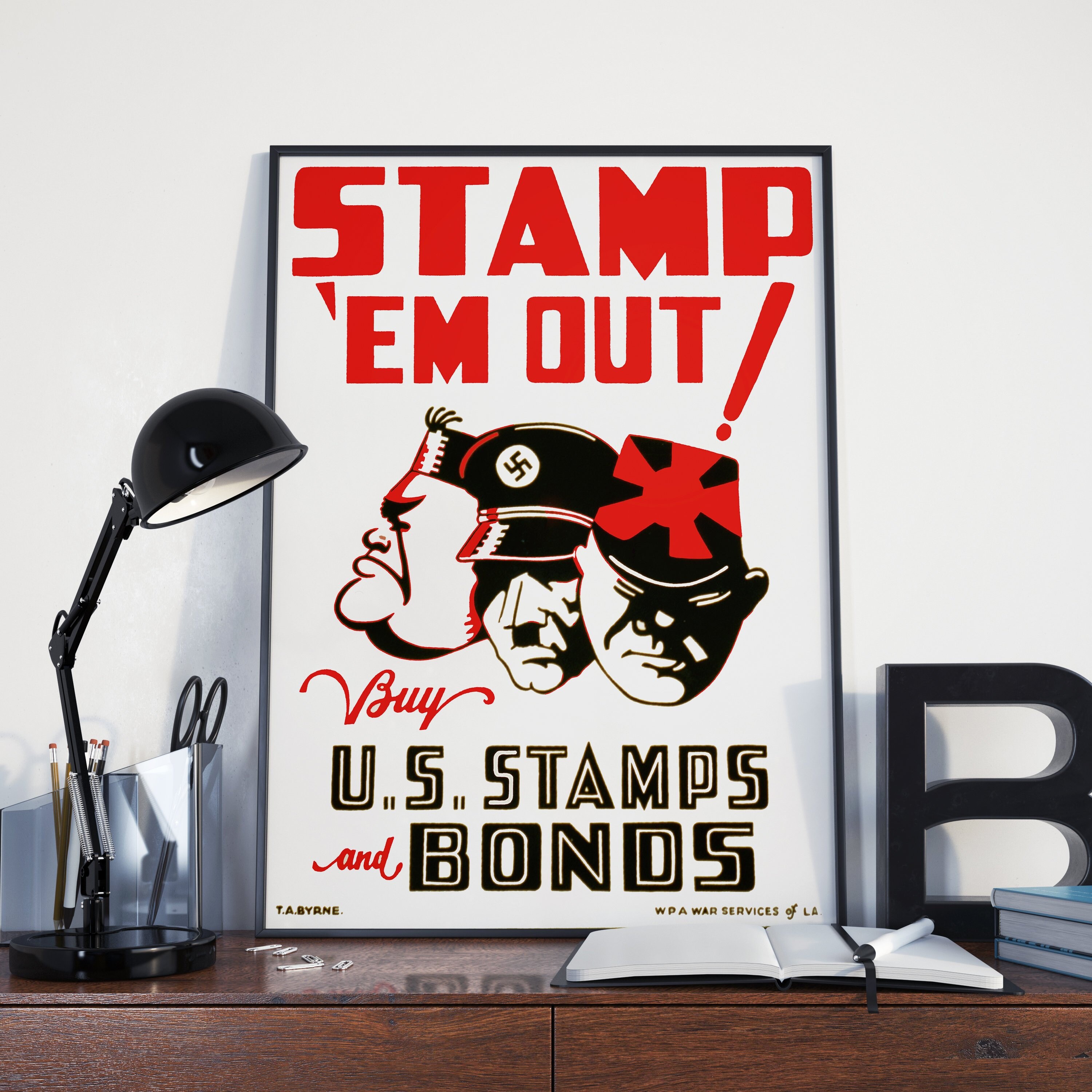 VINTAGE PROPAGANDA POSTER World War 2 Stamps and Bonds Poster | Etsy