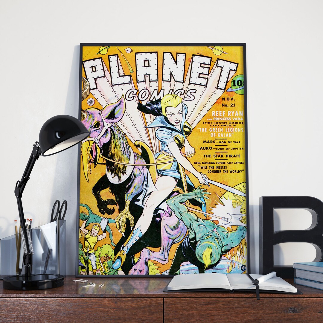 VINTAGE SCIENCE FICTION Art Print: Planet Comics Poster - Etsy