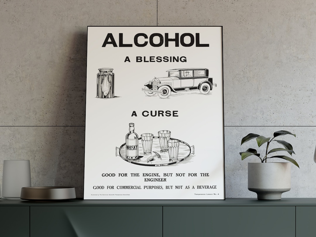 VINTAGE BAR DECOR, Bar Art Liquor Poster Prohibition Poster, Poster or ...