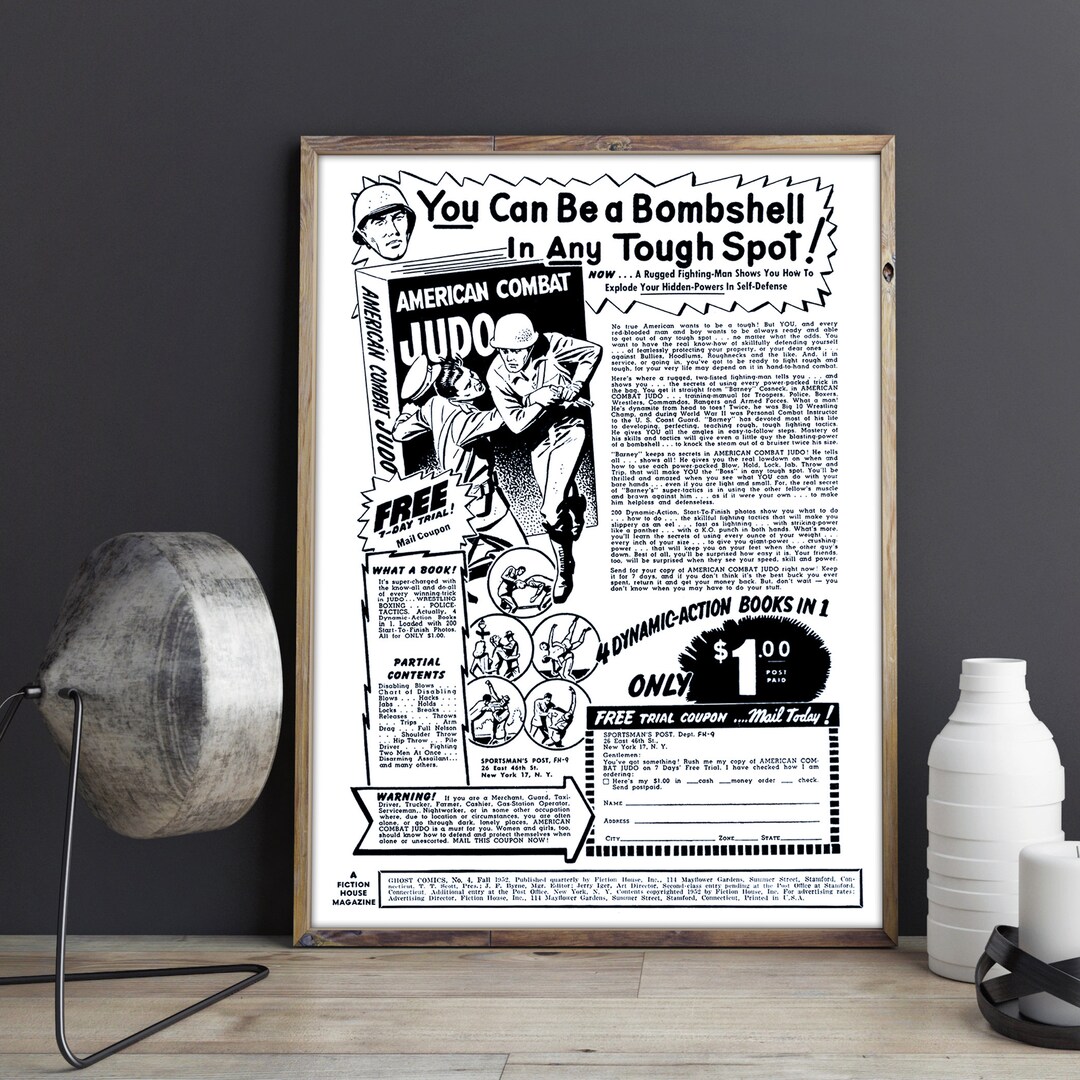 VINTAGE COMIC AD - Judo Training, WW2 Mail-in Advertisement. Judo ...