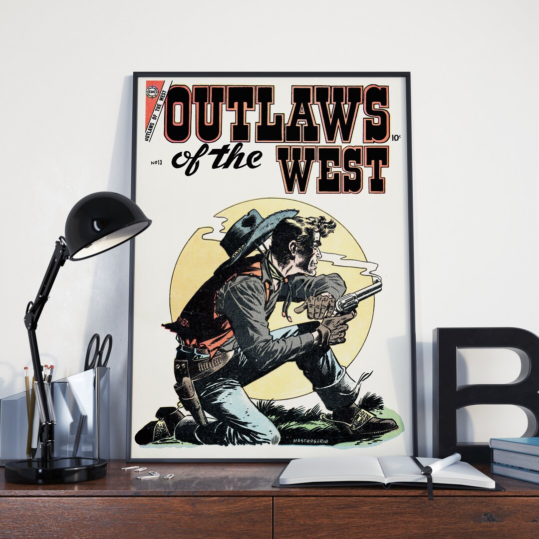 Vintage Western Poster - Outlaws of the West Poster or Canvas Print - Etsy