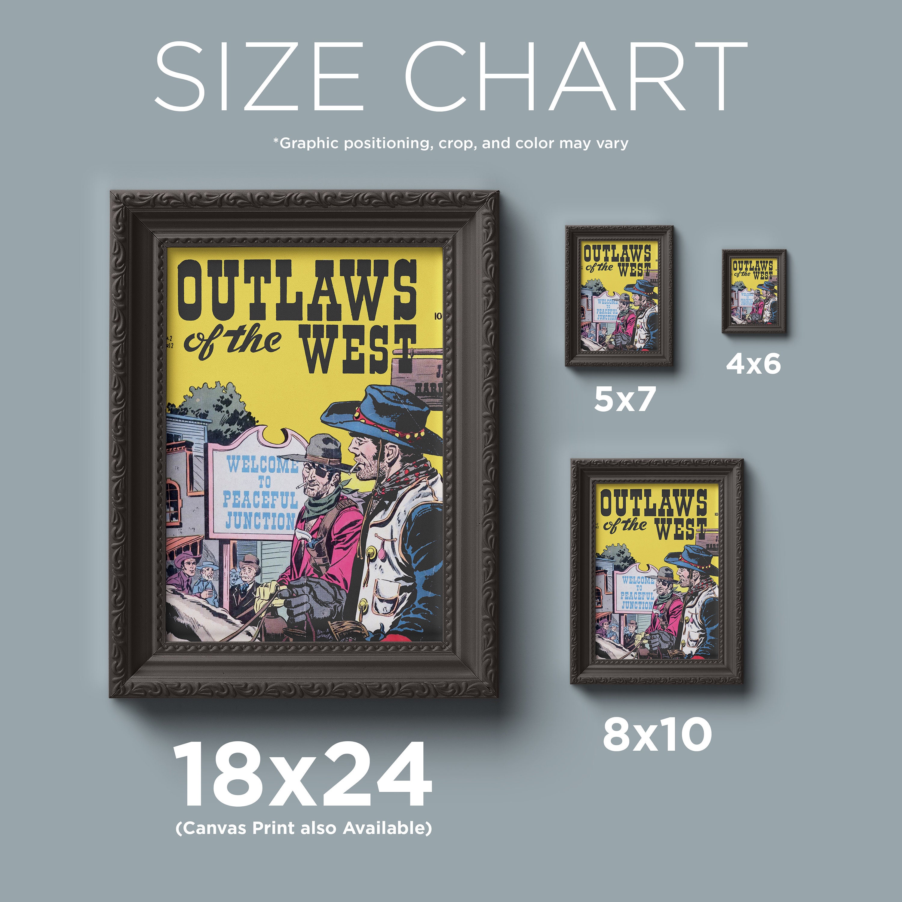 Vintage Western Poster Outlaws of the West Two Cowboys | Etsy