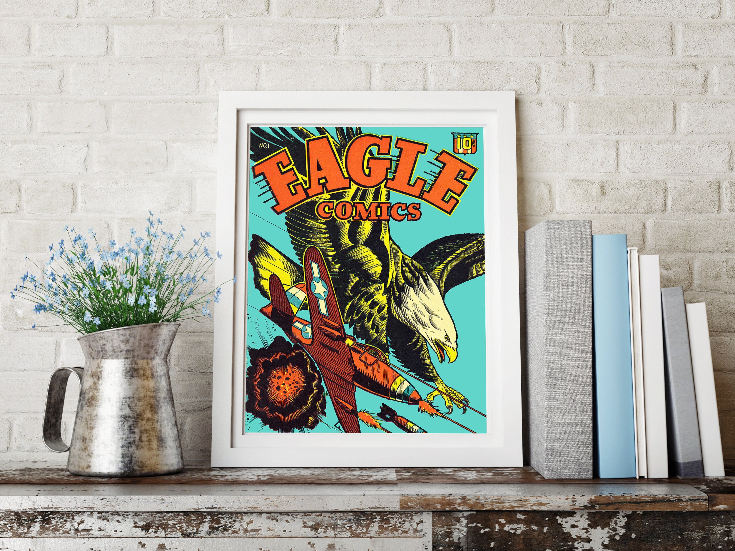 WW2 PATRIOTIC POSTER - World War 2 Propaganda, Eagle Comics, USA ...