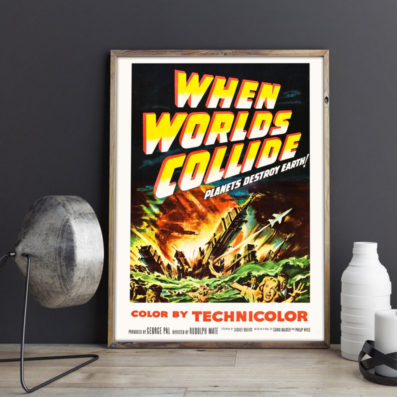 VINTAGE SCIFI MOVIE Poster or Canvas Print, Vintage Science Fiction ...