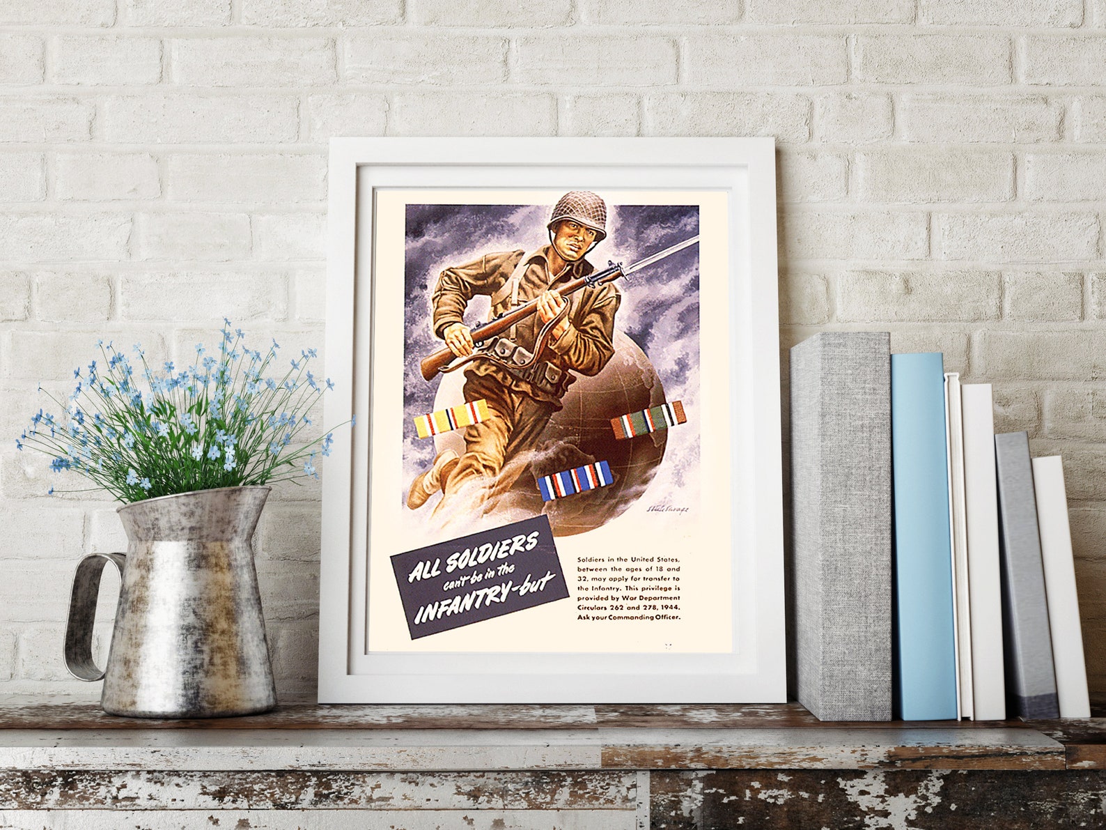 VINTAGE WW2 POSTER World War 2 Infantry Propaganda Poster - Etsy