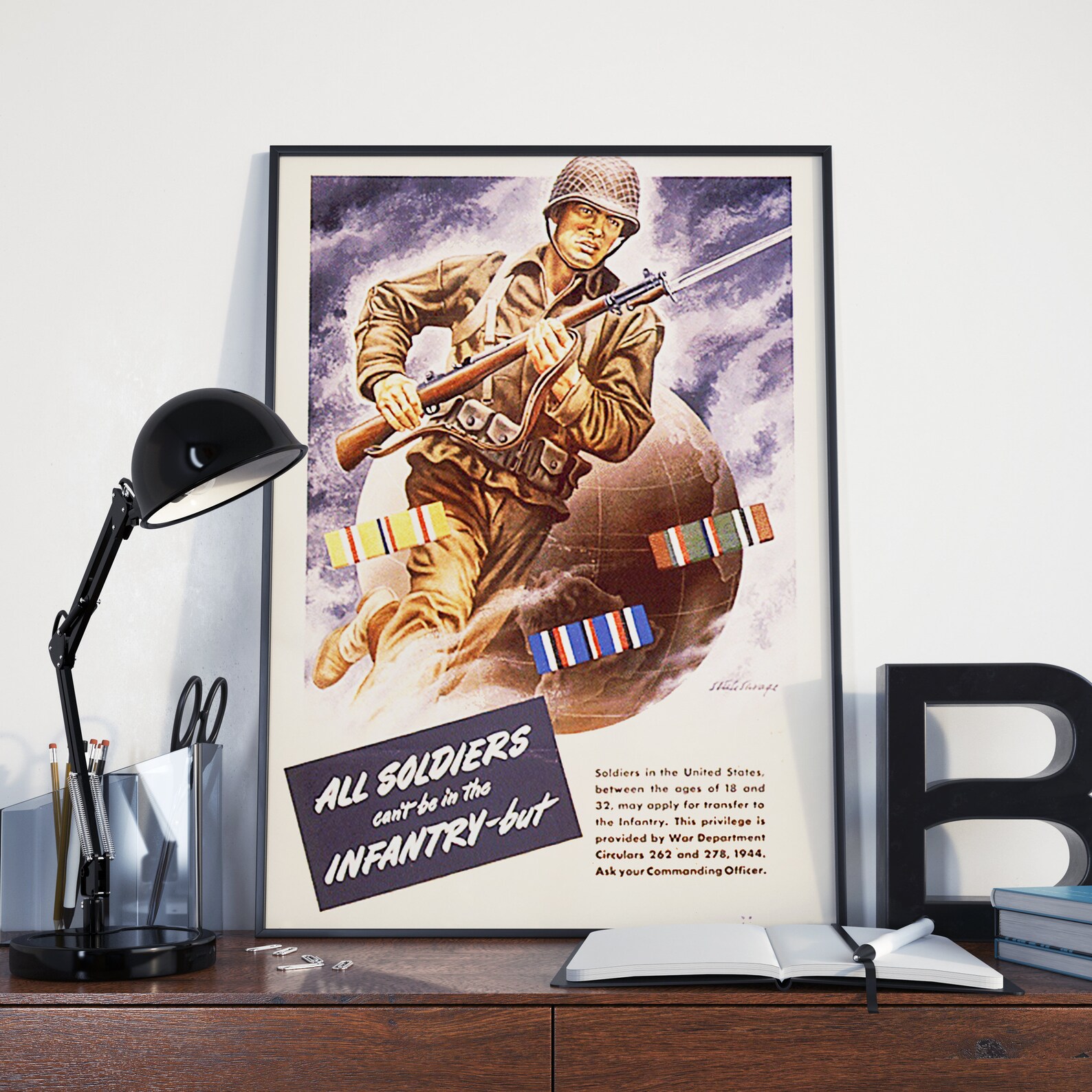 VINTAGE WW2 POSTER World War 2 Infantry Propaganda Poster - Etsy