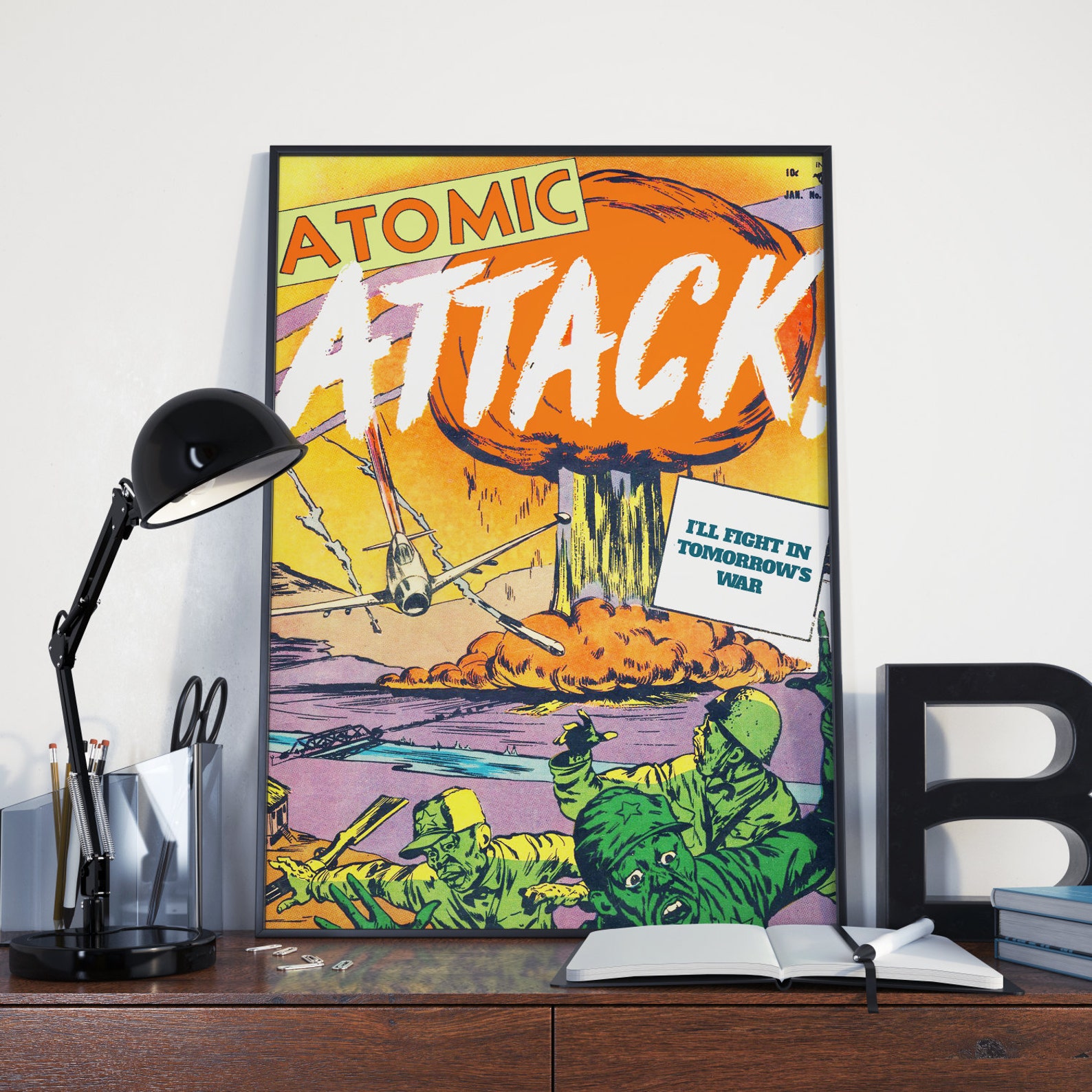 Vintage Atomic Attack Poster. Cold War Propaganda Vintage Poster or ...