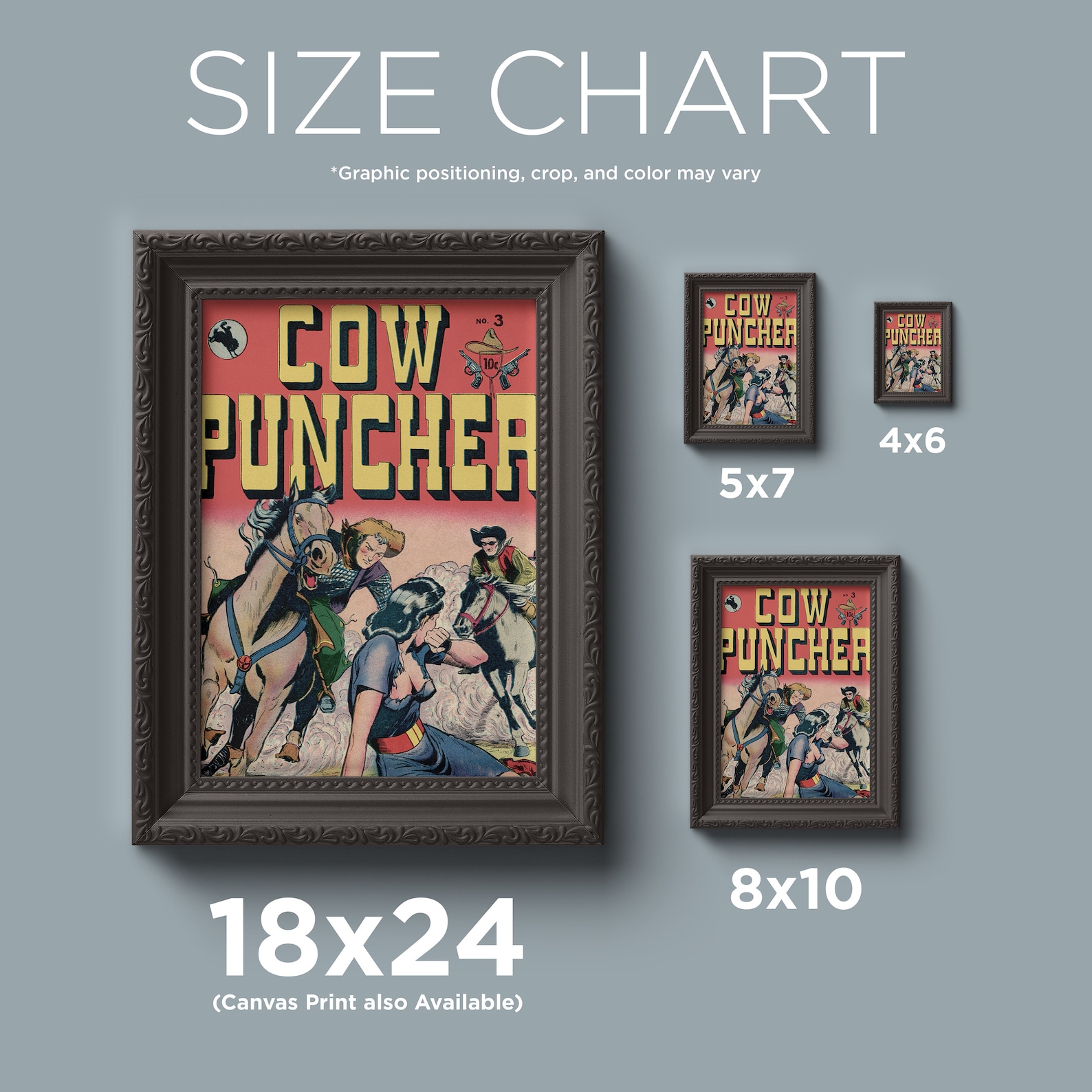 Vintage Western Poster Cow Puncher Cowboys Saving a Pin-up - Etsy