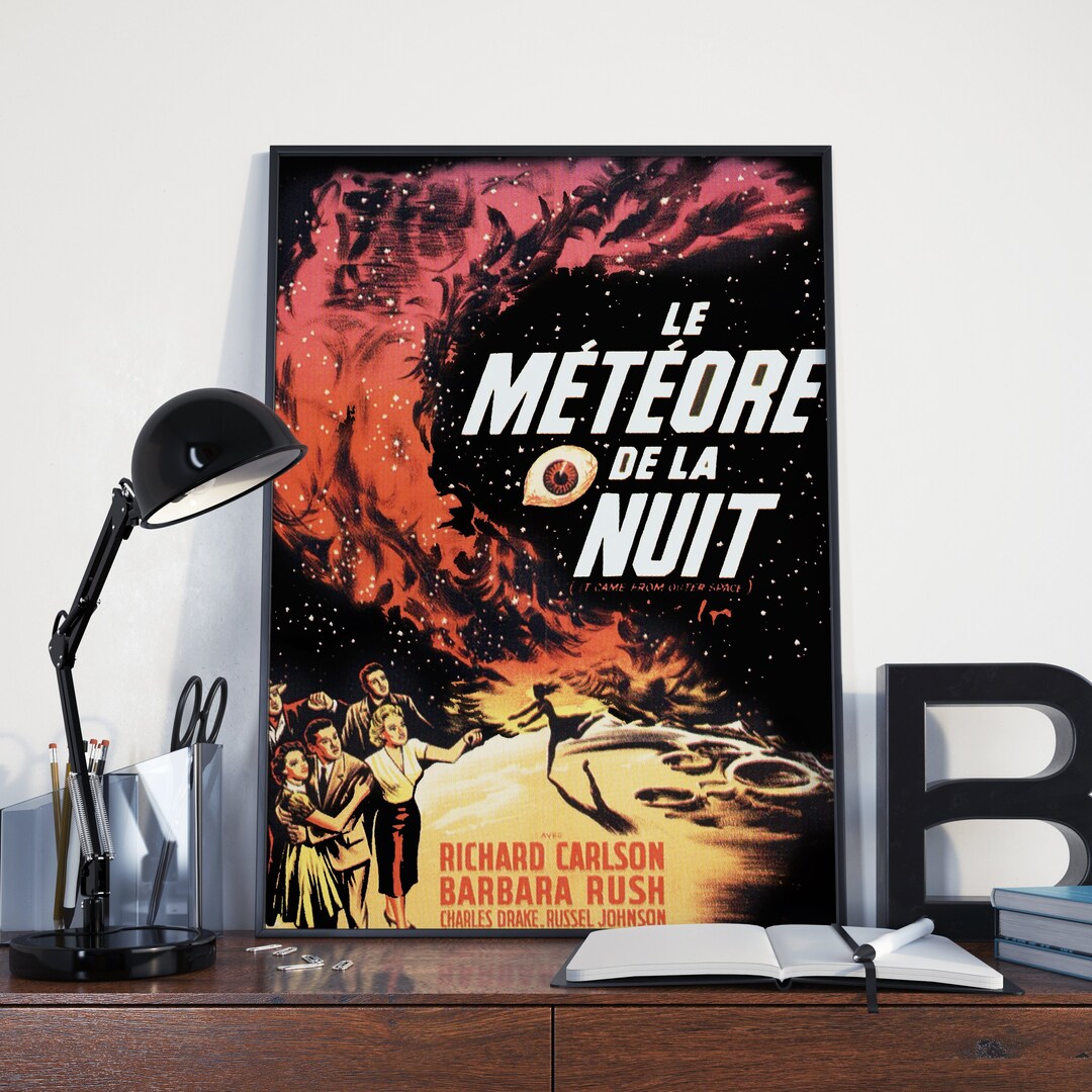 VINTAGE FRENCH SCIFI Poster / Canvas Print - French Outer Space Wall ...