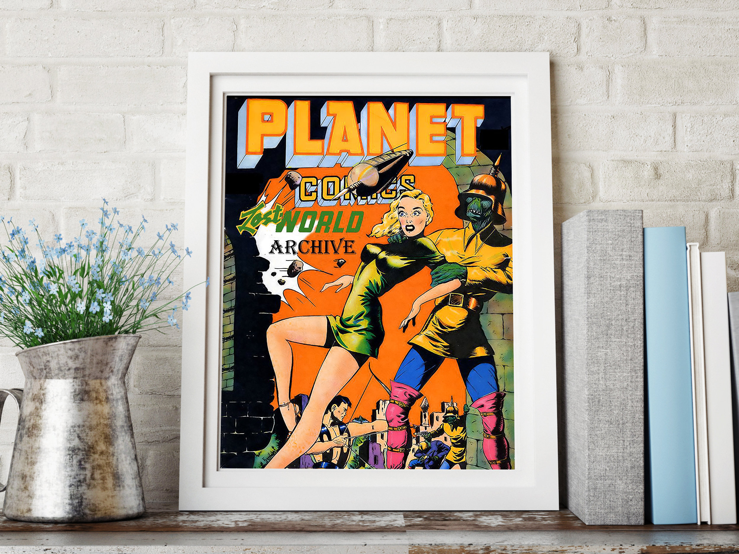 VINTAGE SCIENCE FICTION Poster Print - Sci-fi Wall Art, Planet Comics ...