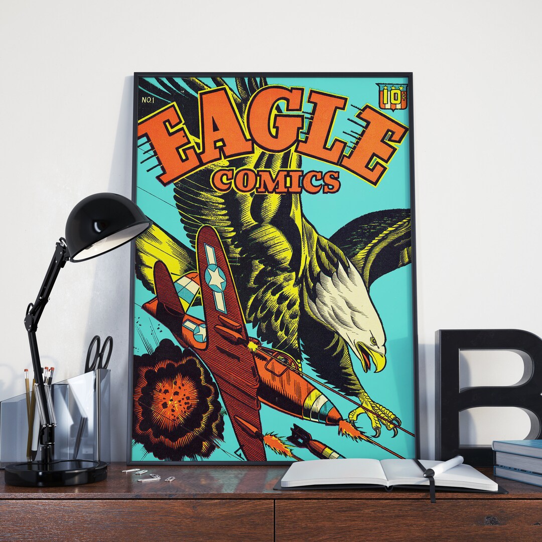 WW2 PATRIOTIC POSTER World War 2 Propaganda, Eagle Comics, USA ...