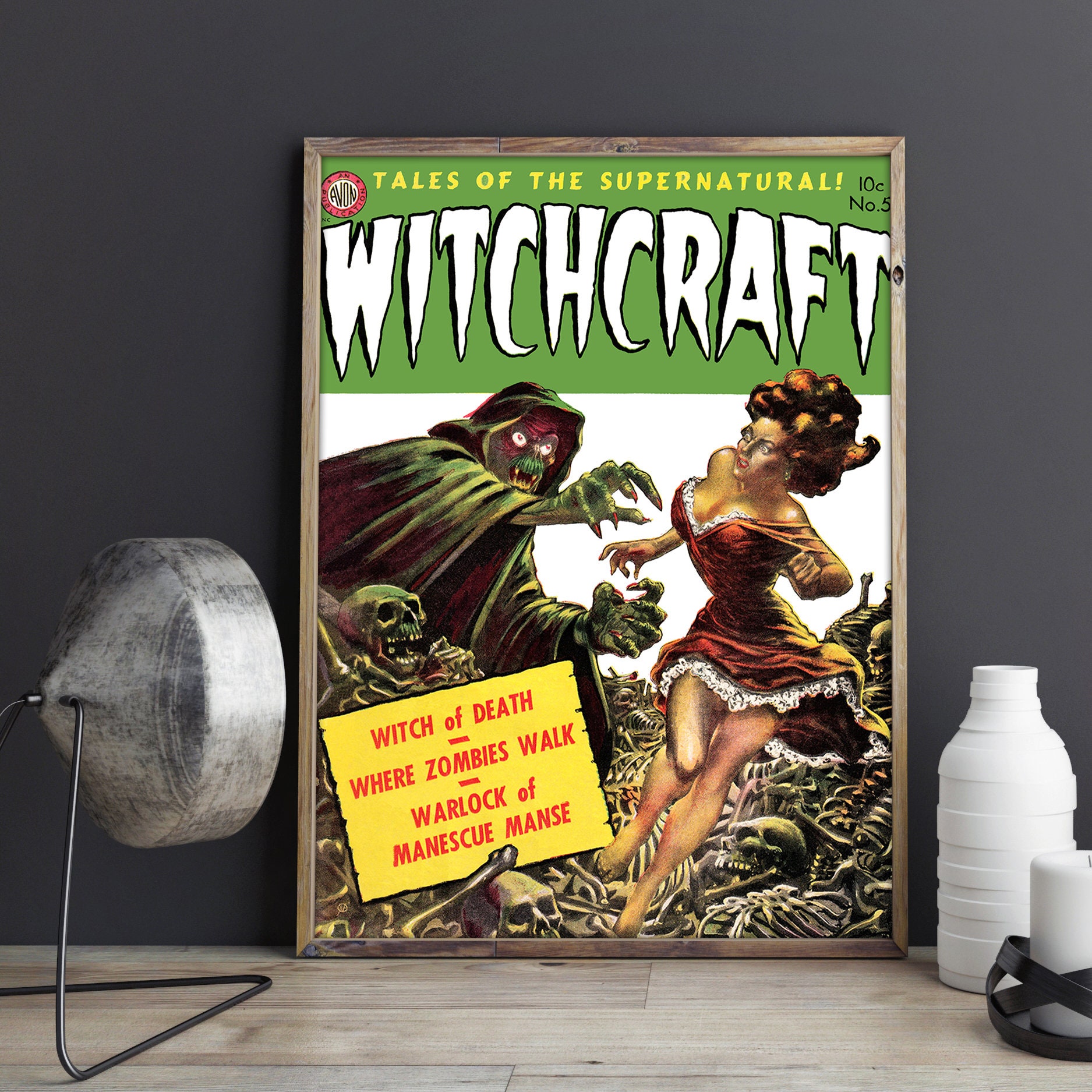 VINTAGE POSTER, Witchcraft Wall Art / Canvas or Poster Print - Etsy