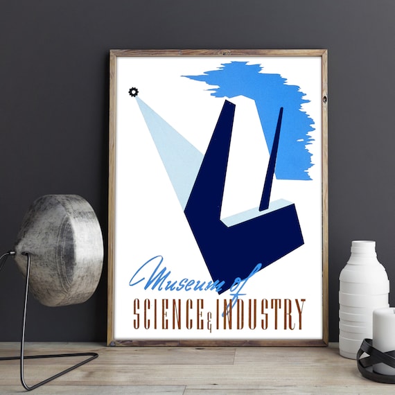 VINTAGE SCIENCE MUSEUM Poster Print Museum of Science & | Etsy