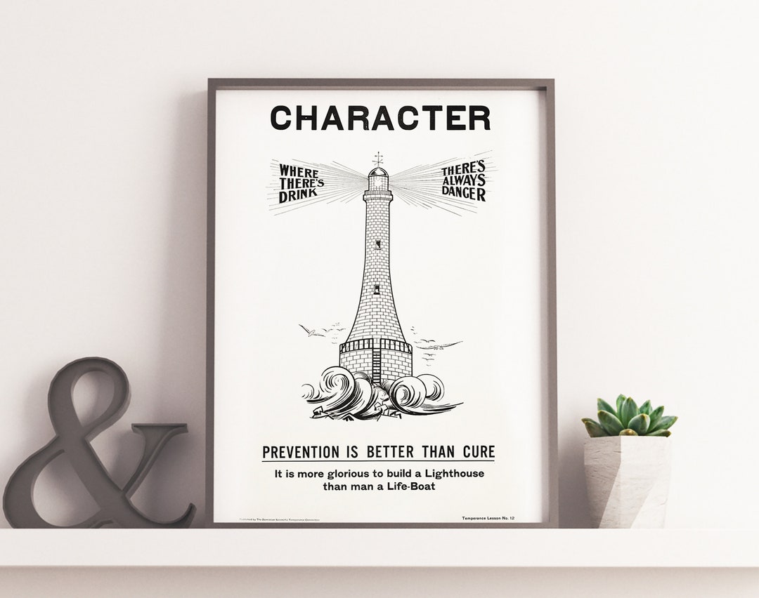 ALCOHOL PROHIBITION POSTER Vintage Temperance Whisky Beer, Bar Art ...