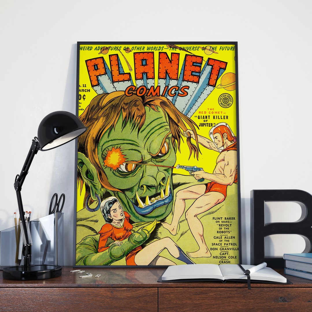 VINTAGE SCIENCE FICTION Art Print: Planet Comics Poster - Etsy