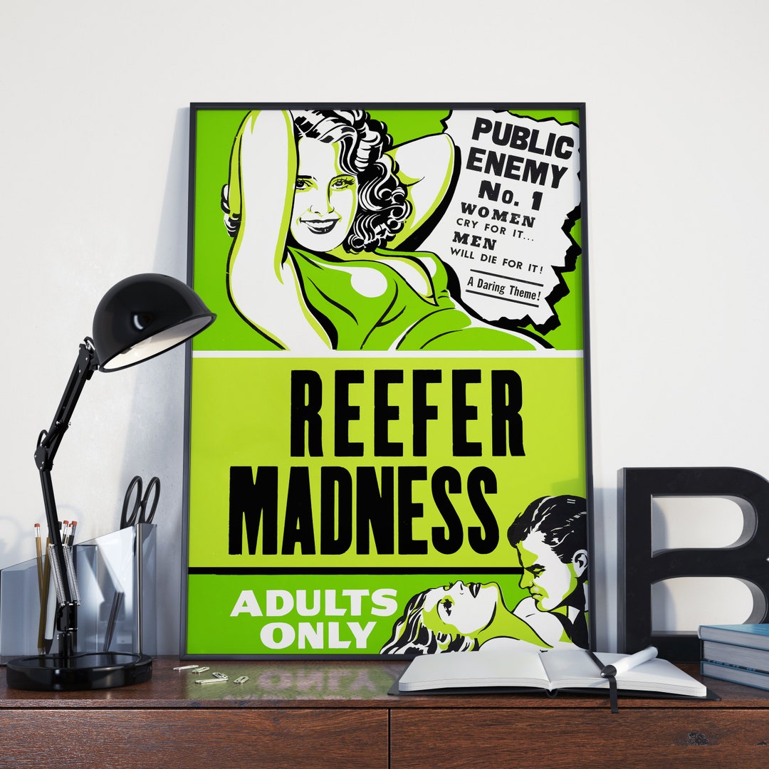 VINTAGE MARIJUANA POSTER Reefer Madness Marihuana Weed Prohibition ...