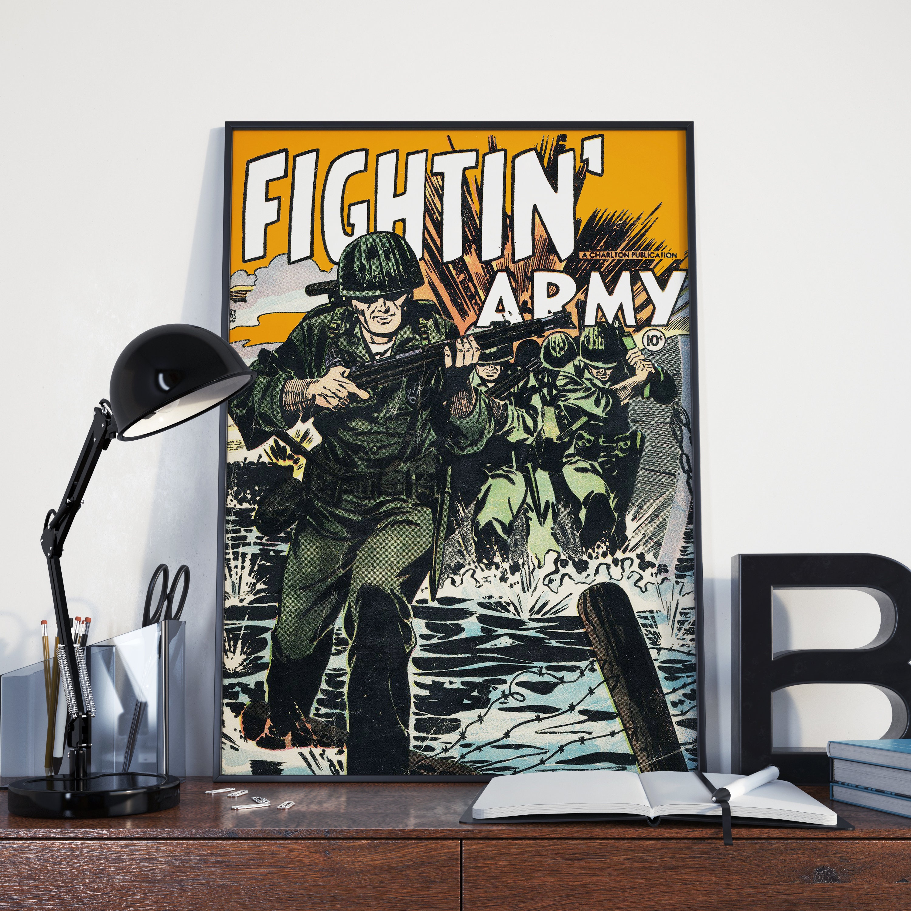 VINTAGE WW2 POSTER - Fightin' Army D-day Invasion Vintage World War 2 ...