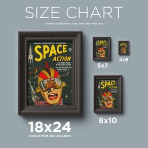 VINTAGE SCIENCE FICTION Space Action Vintage Sci-fi Print: - Etsy