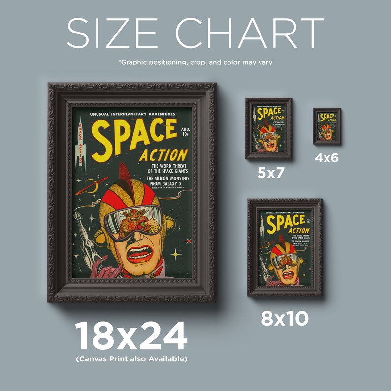VINTAGE SCIENCE FICTION Space Action Vintage Sci-fi Print: Vintage ...