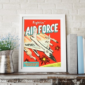 VINTAGE AIRFORCE POSTER - World War 2 Propaganda Vintage Airforce, Army ...