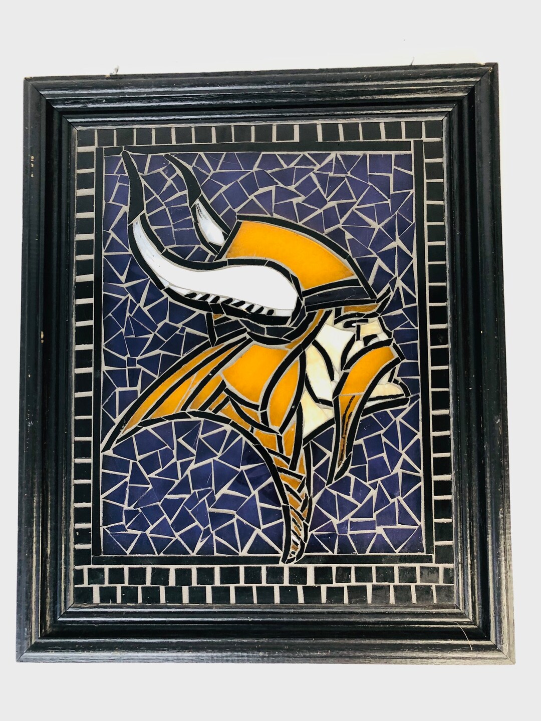 Minnesota Vikings Mosaic Tile Wall Art Viking Head Football Wall Décor ...
