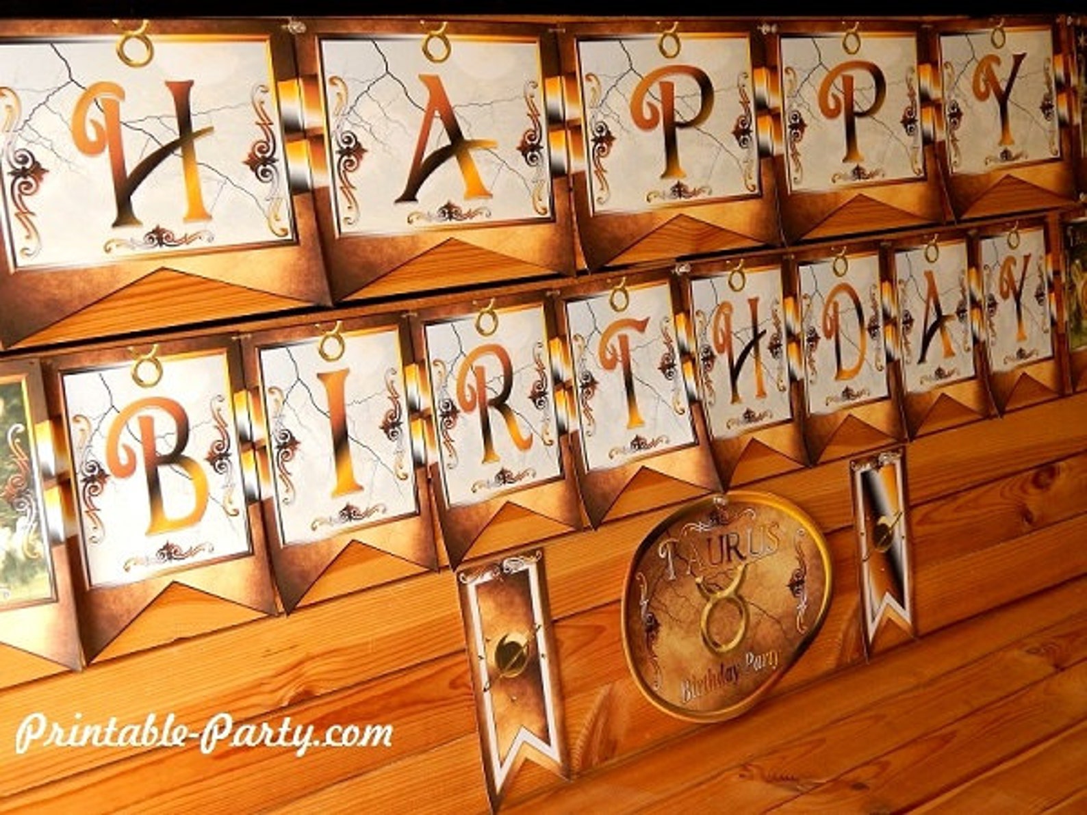 Taurus Zodiac Sign Horoscope Theme Printable Birthday Decorations ...