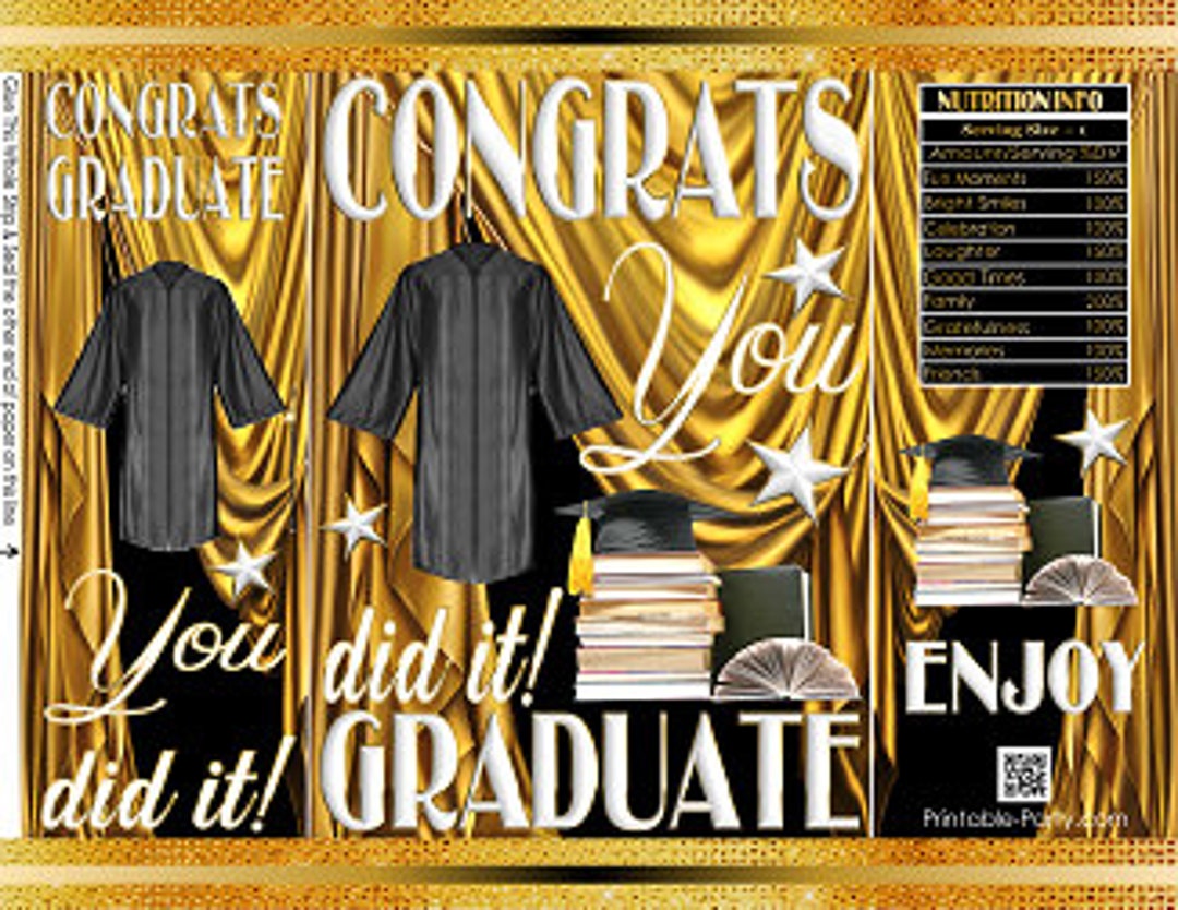 Printable Potato Chip Bags | Graduation Congrats Graduate School ...