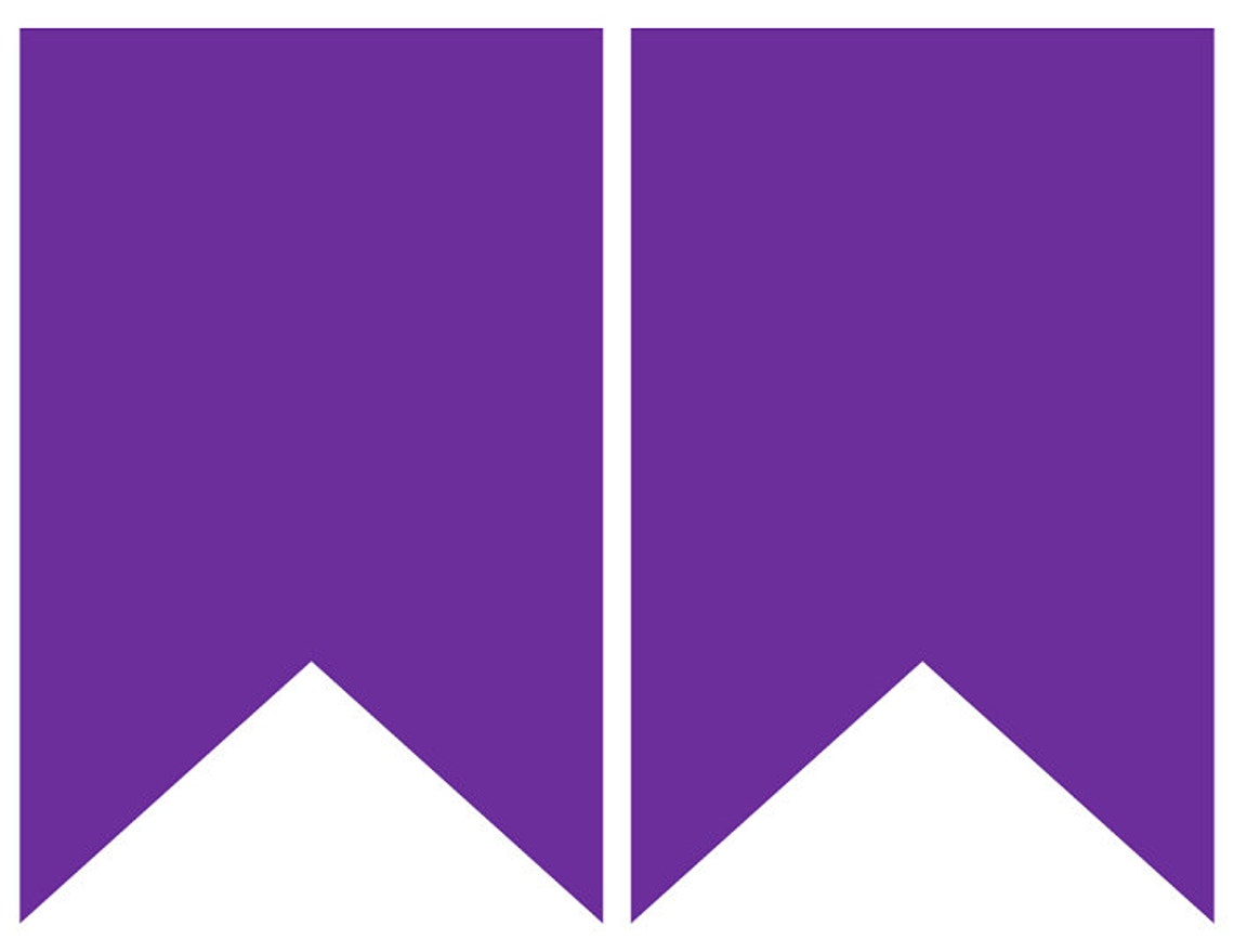 5x8 Inch Swallowtail Purple Printable Banner Letters - Etsy