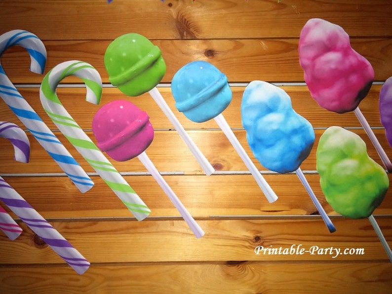 Candy Wonderland Printable Party Decorations Rainbow - Etsy