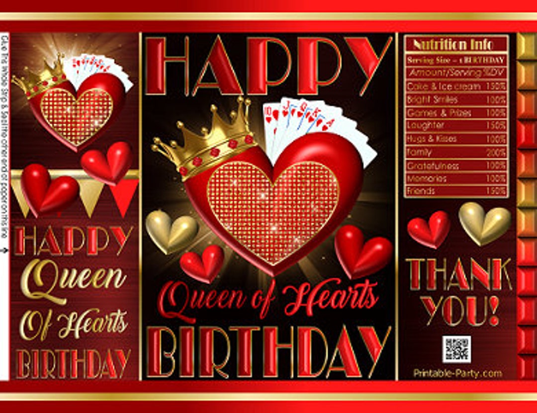 Printable Potato Chip Bags | Queen of Hearts Casino Cards Poker Lady ...