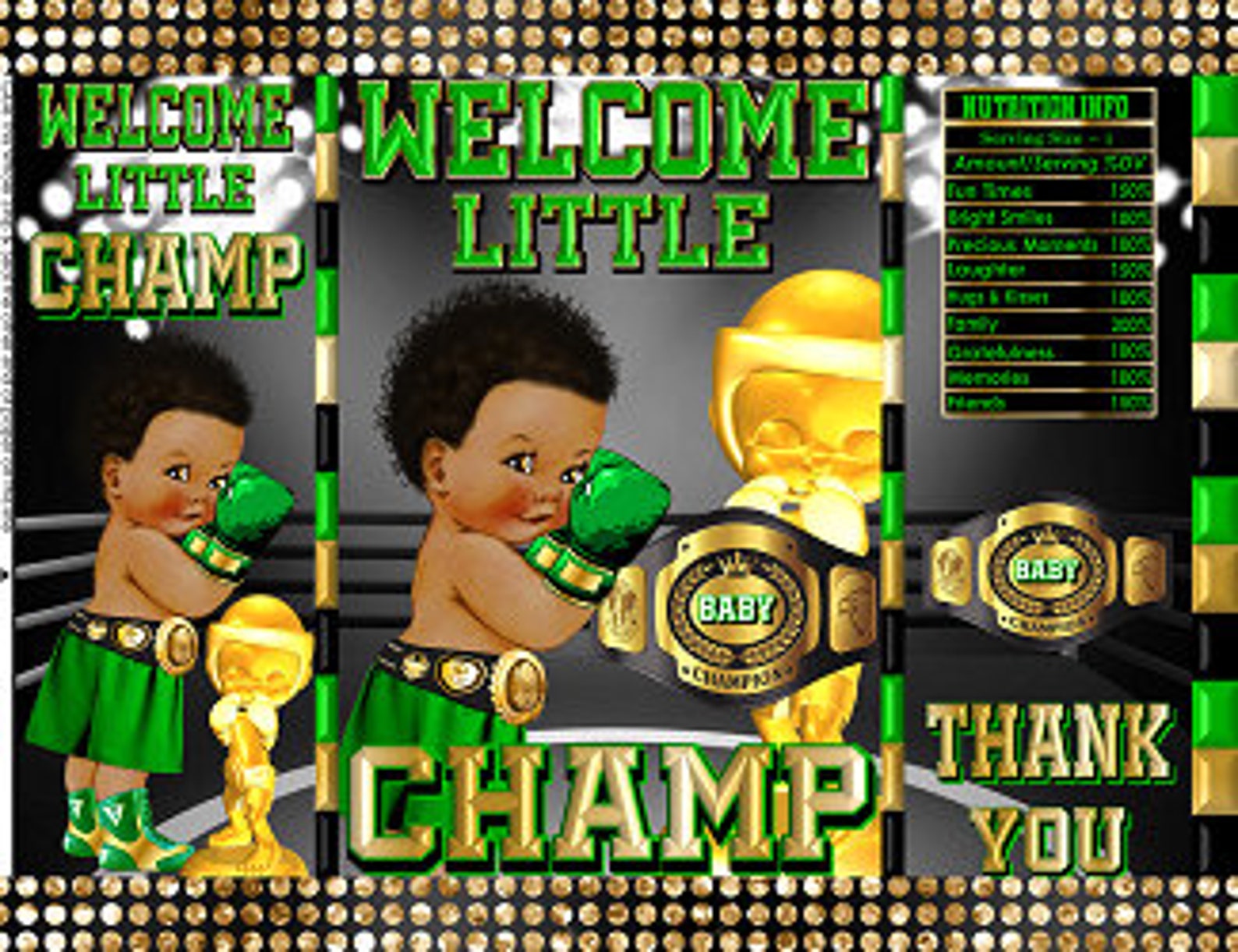Printable Potato Chip Bags Boxing Ring Little Champ Boxer - Etsy