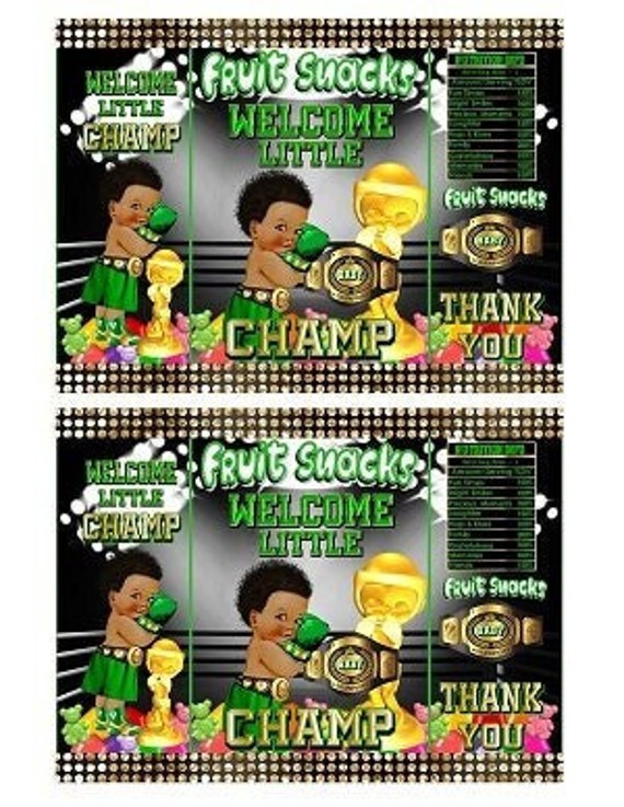 PDF Printable Fruit Snack Labels | Boxing Boxer Sports Little Champ ...